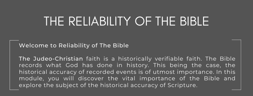 GLC e-Learning: Reliability of The Bible