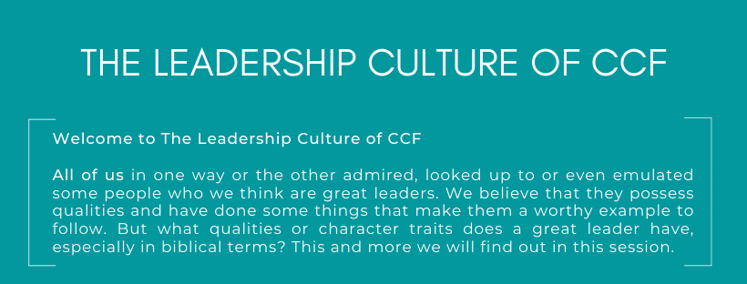 GLC e-Learning: Leadership Culture of CCF